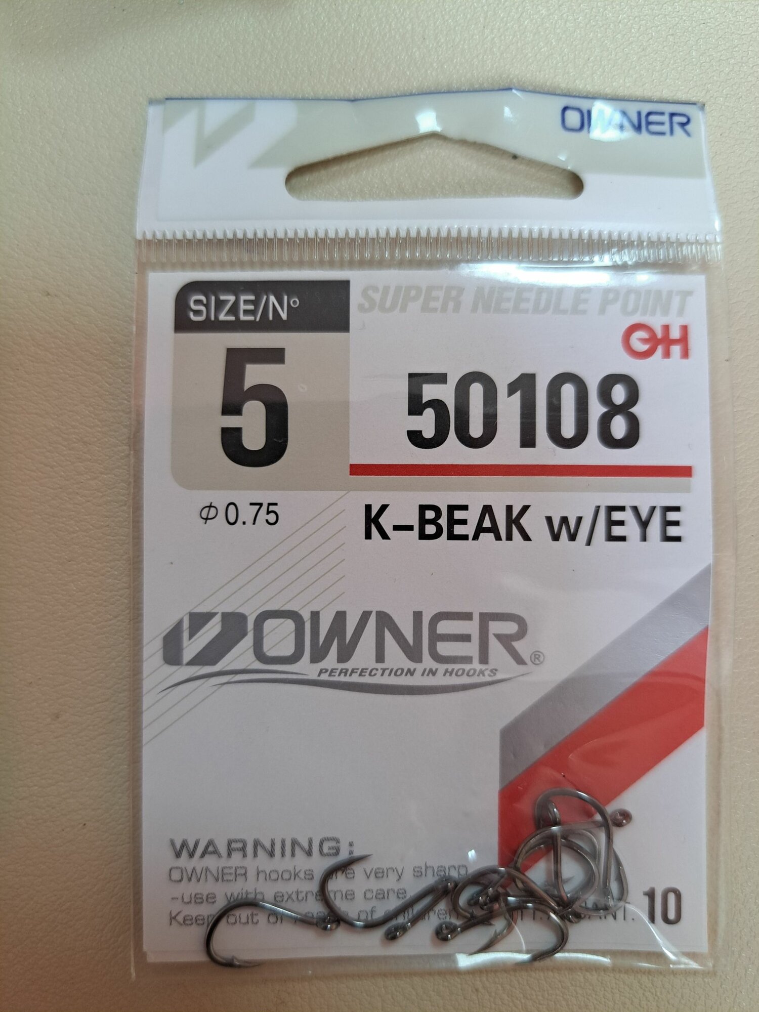 Крючки карповые для рыбалки № 5 серии 50108 K-Beak