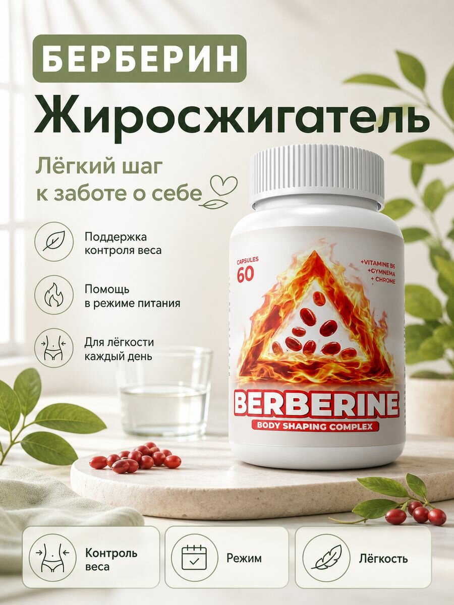 Жиросжигатель Берберин берберин для похудения натуральный берберин