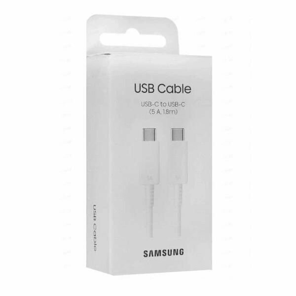 Кабель для смартфона, телефона Samsung Кабель Samsung USB Type-C - USB Type-C, 100W, 1.8м white (Белый)
