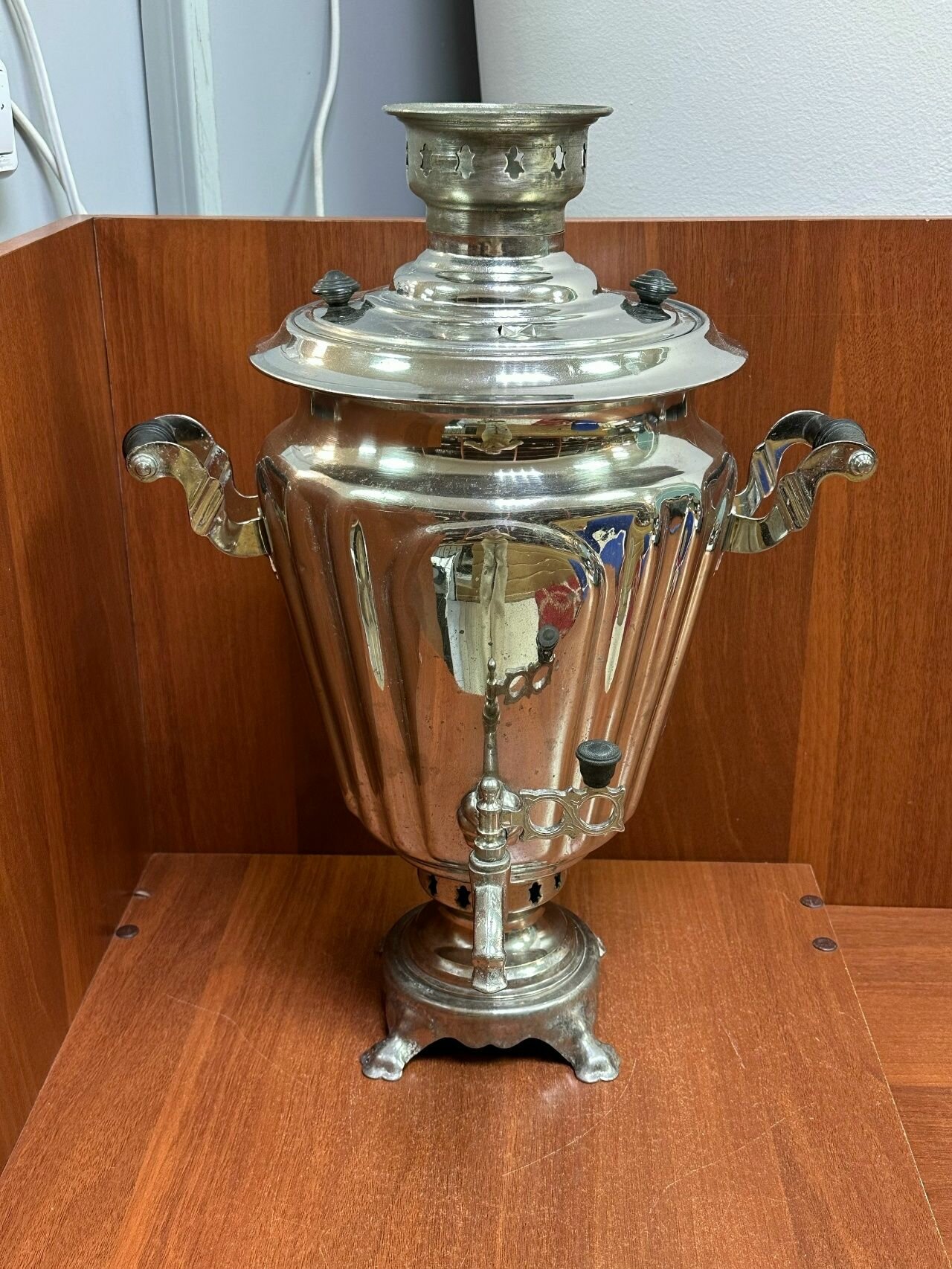Самовар жаровой "Рюмка" Никель Завод Штамп ЗШВ Тула! Объём 6 л. 1964г Рабочий!