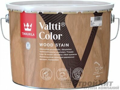 Valtti Color органоразбавленная фасадная лазурь на масляной основе, база под колеровку, 9 л