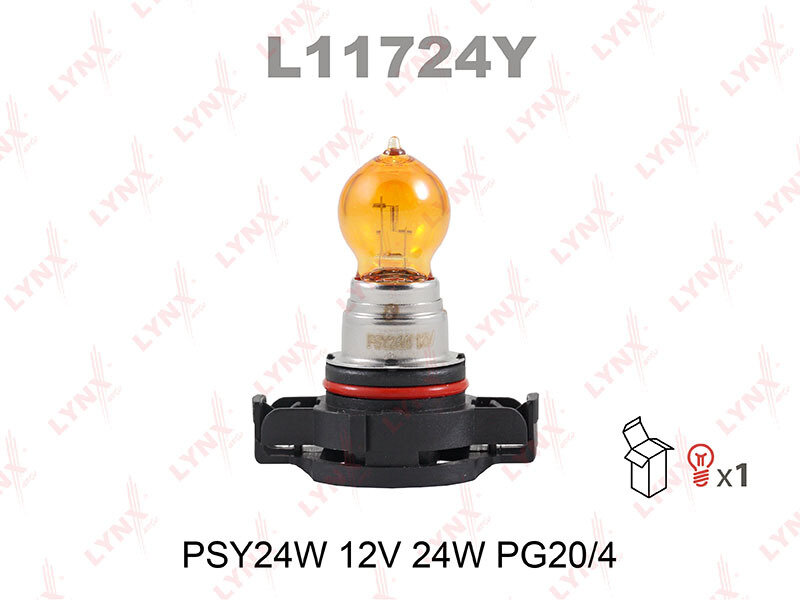 L11724Y Лампа доп. освещ. PSY24W 12V 24W PG20/4