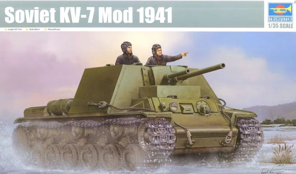 Trumpeter 1/35 09503 русский KV-7 Mod.1941 Пластиковая модель танка