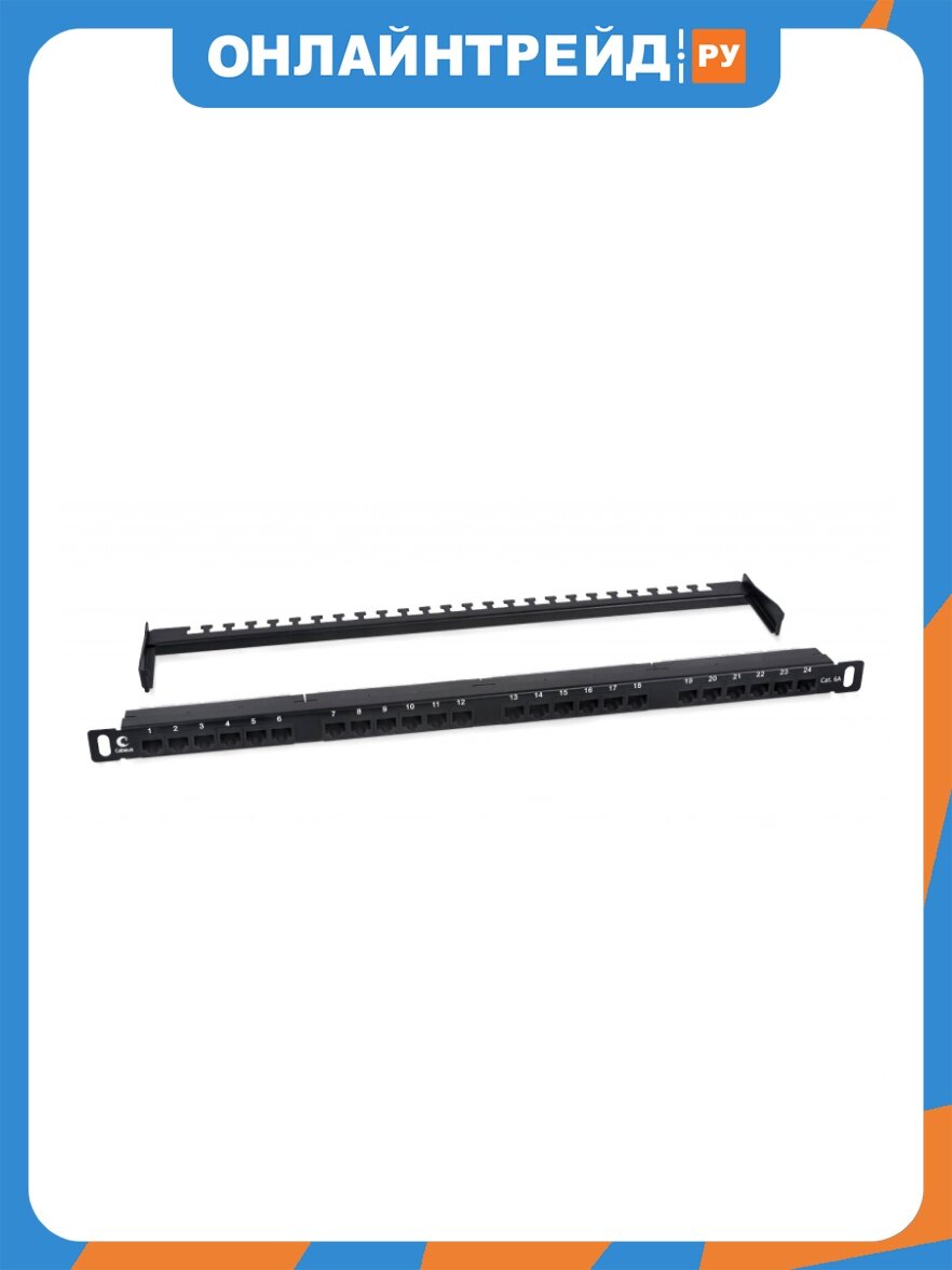 Патч-панель Cabeus PLHD-24-Cat.6a-Dual-180-0,5U