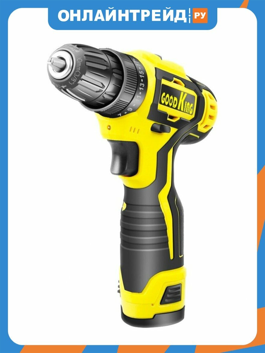 Дрель-шуруповерт аккумуляторная Goodking YL-101201 1.5Ah 12V 20Нм