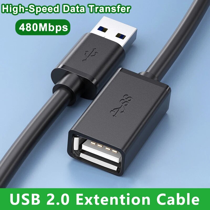 USB кабель 3 м, черный — фото 1