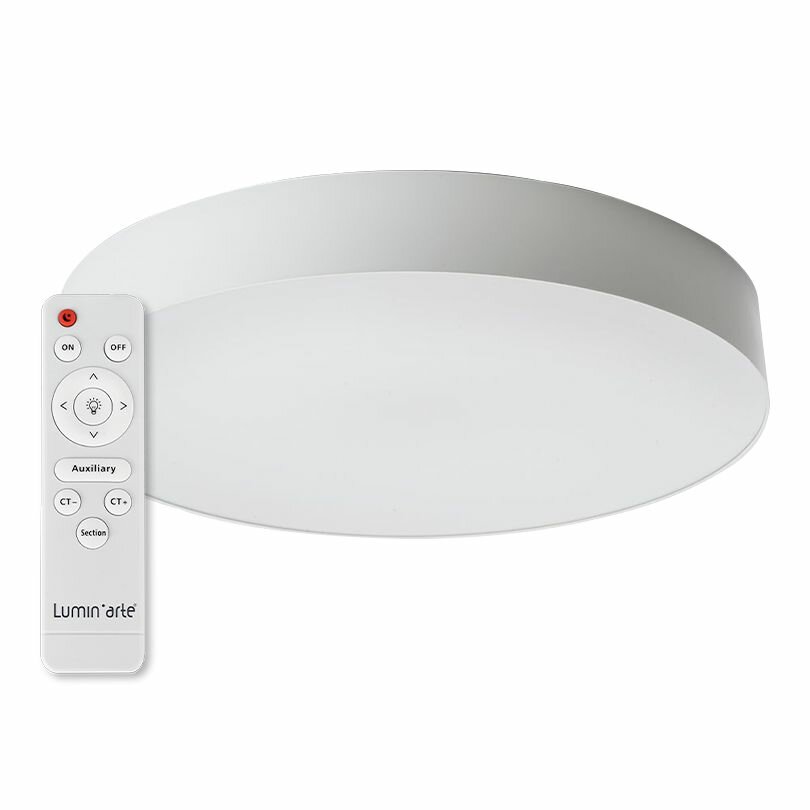 Светильник LUMIN'ARTE настенно-потолочный led 60вт 3000-6500k ip20 с пультом белый