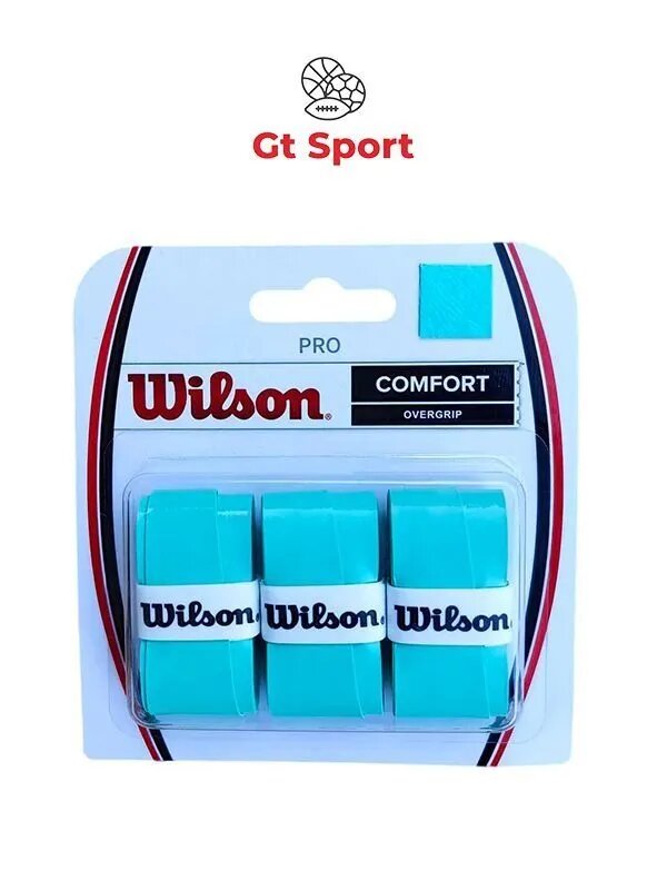 Wilson Аксессуары для тенниса, Намотка Pro Overgrip, 3 штуки, Бирюзовый