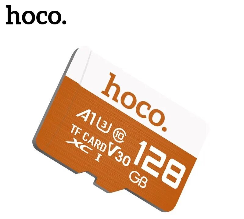 Карта памяти Hoco, microSDXC, Class 10, 128ГБ, UHS-I, Class U1, чтение 70МБ/с