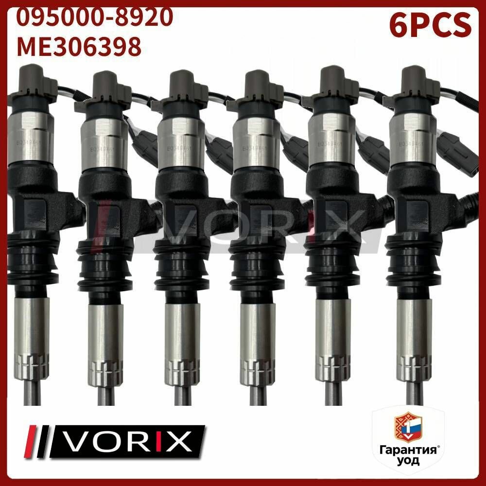 6PCS топливный инжектор ME306398 095000-8920 для колесного погрузчика Mitsubishi Fuso 6M60