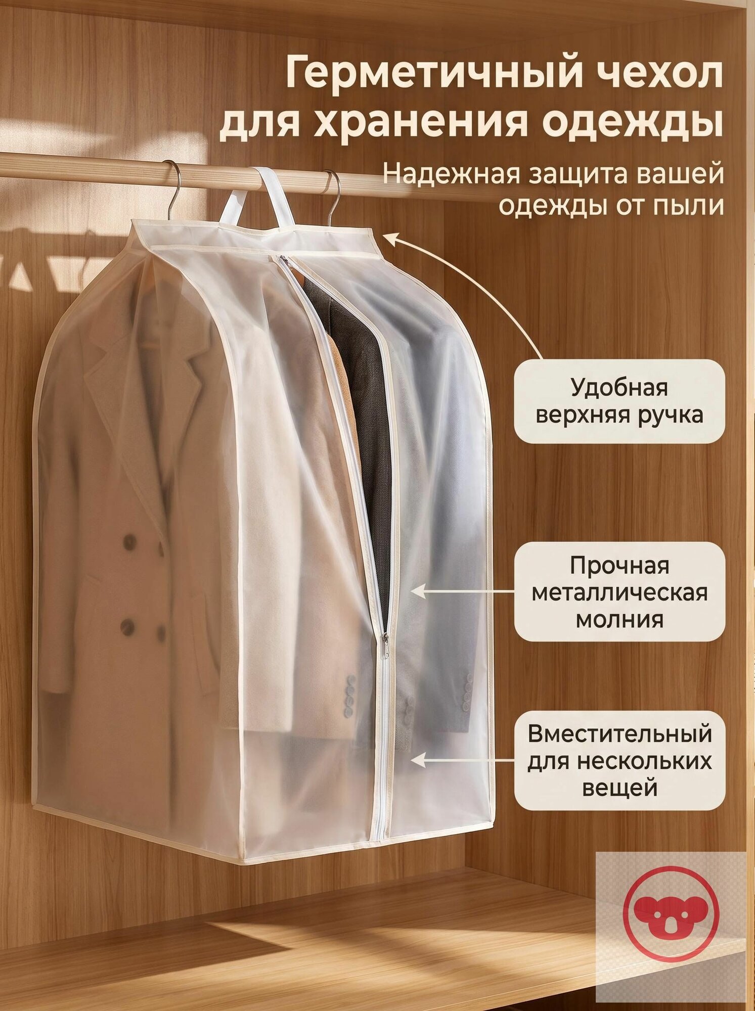 Чехол для одежды, 90 см х 60