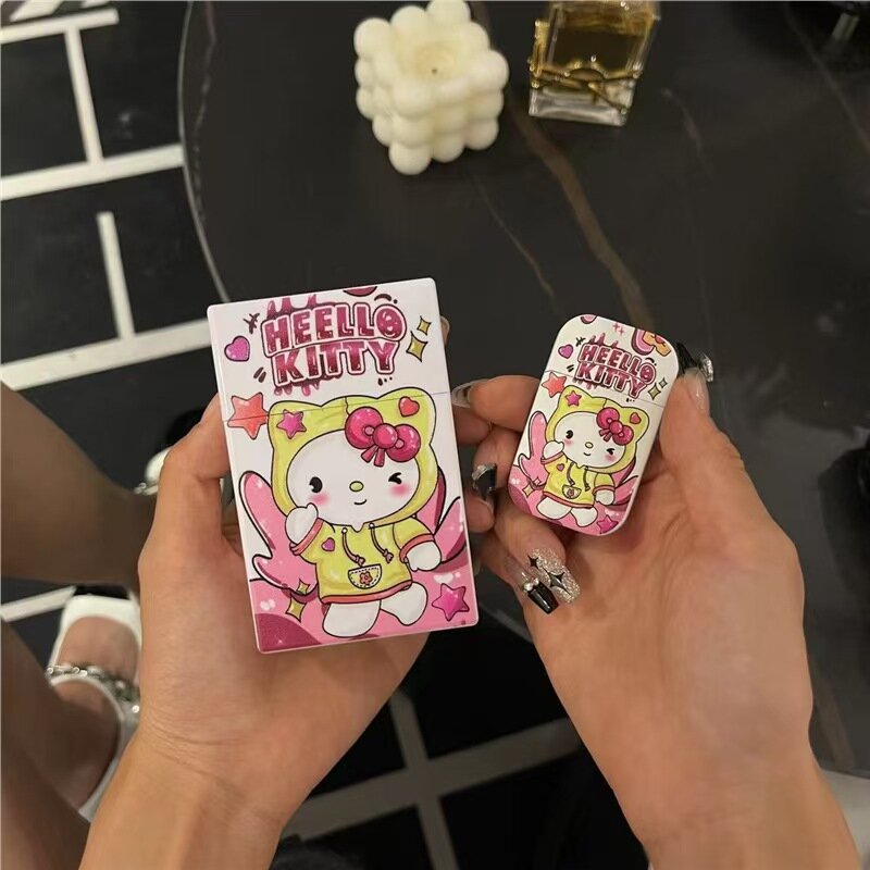Коробка для сигарет Sanrio, несколько вариантов дизайна, Hello Kitty, Kuromi, Pochacco, My Melody, стильная, из пластика, милая, для хранения карточек.