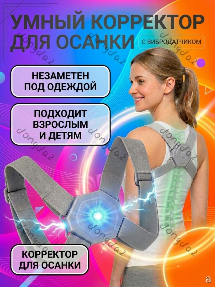 Тренажер для спины DPWL-ZS-26 с вибратором, не заметен под одеждой, для взрослых и детей