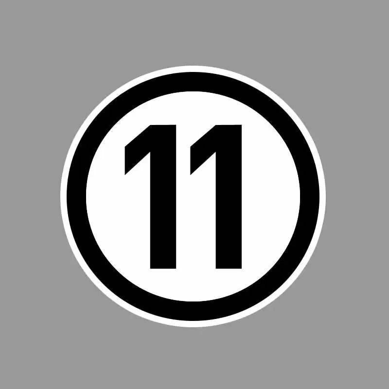 Наклейки на автомобиль с гоночными номерами 10, 23, 33, 46, 68, 69, 77, SH1196-Number 11, 20x20cm