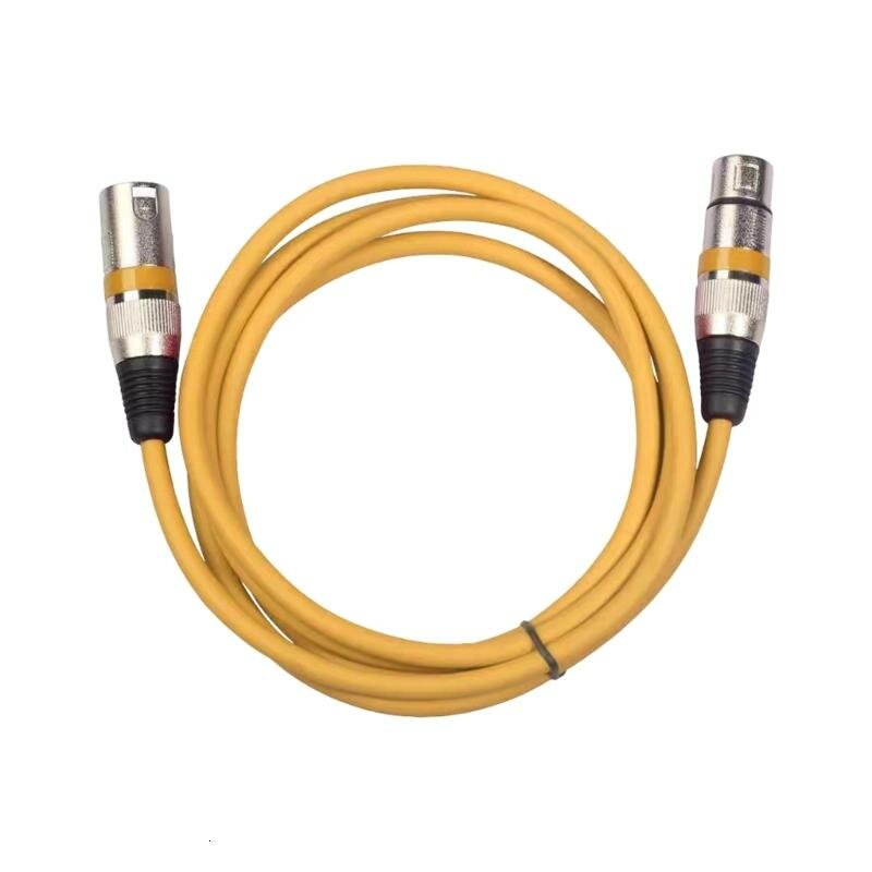 Надёжный 3-контактный XLR-кабель для микрофонов, Желтый - 1