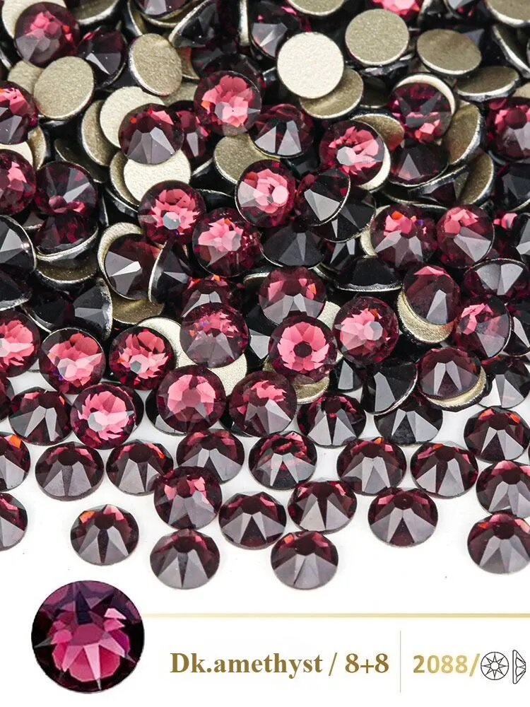 1440 штук SS16 Dk.amethyst Высочайшее качество 16 Резка холодная 2088 Стразы