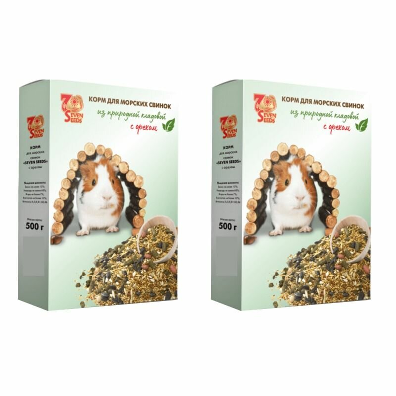 Seven Seeds Корм для морских свинок с орехом, 500 гр, 2 уп