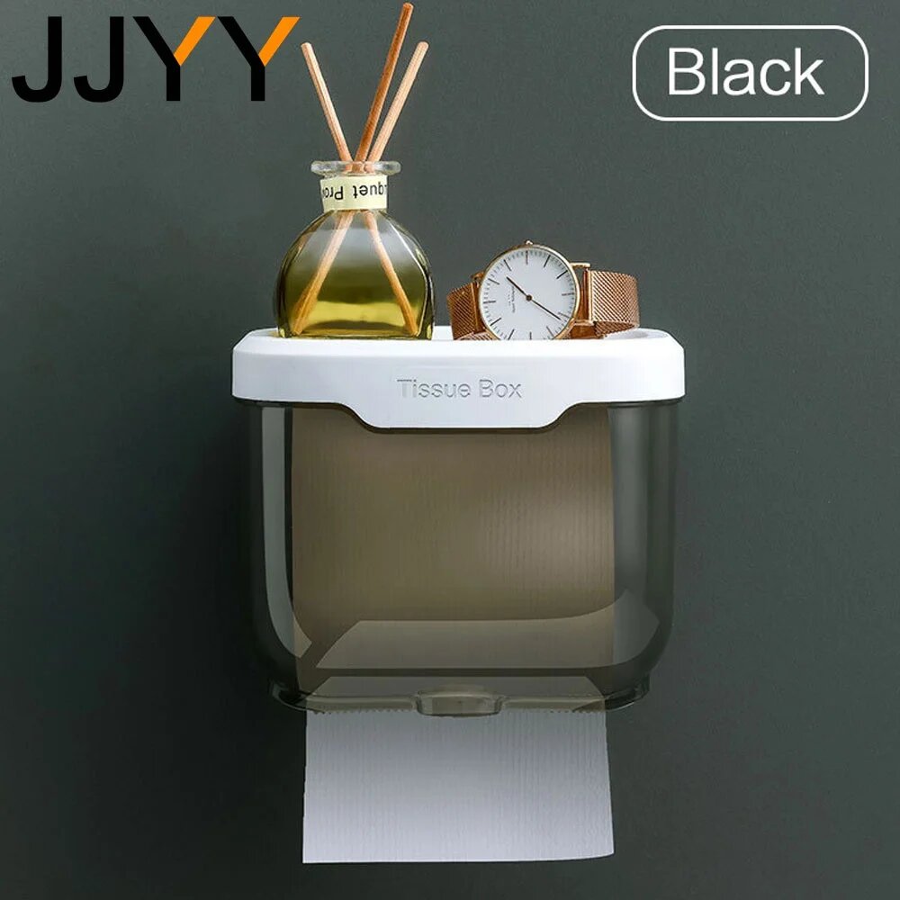Водонепроницаемый держатель для туалетной бумаги STONEGO Черный, black