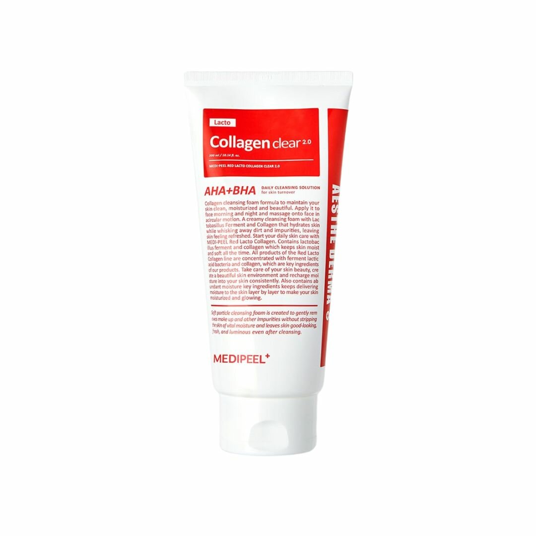 MEDIPEEL Пенка для умывания Red Lacto Collagen Clear 2.0 (300ml)