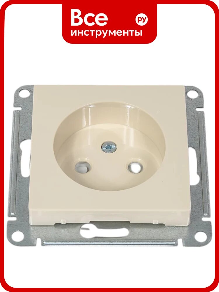 Розетка Systeme Electric AtlasDesign Беж б/з, со шторками, 16А, механизм SE ATN000249