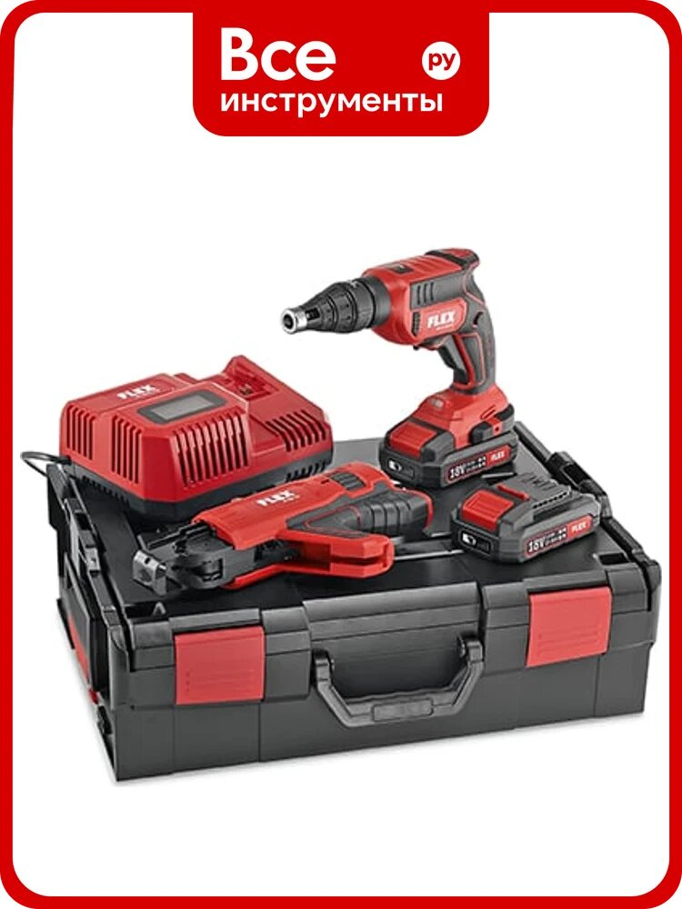 Аккумуляторный шуруповерт для гипсокартона FLEX DW 45 18.0-EC M/2.5 Set 466824