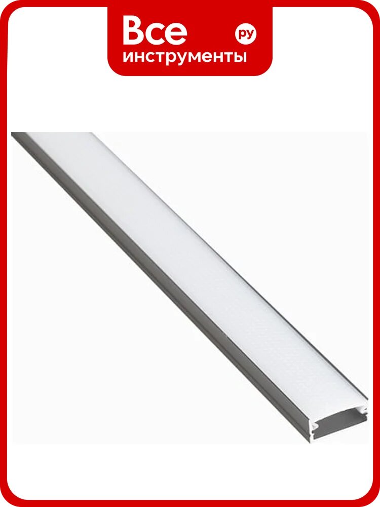 Профиль накладной LEDS POWER СПН1707 алюминий черный с призматическим рассеивателем 2м 008400