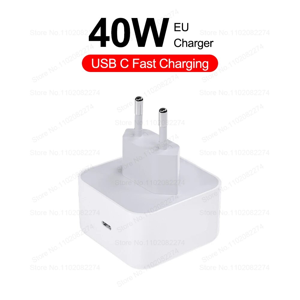 Адаптер USB-C Для Быстрой Зарядки 40W PD С Кабелем Type-C Для iPhone 14/13/12/11 Pro Max - Быстрое Зарядное Устройство Для Те.