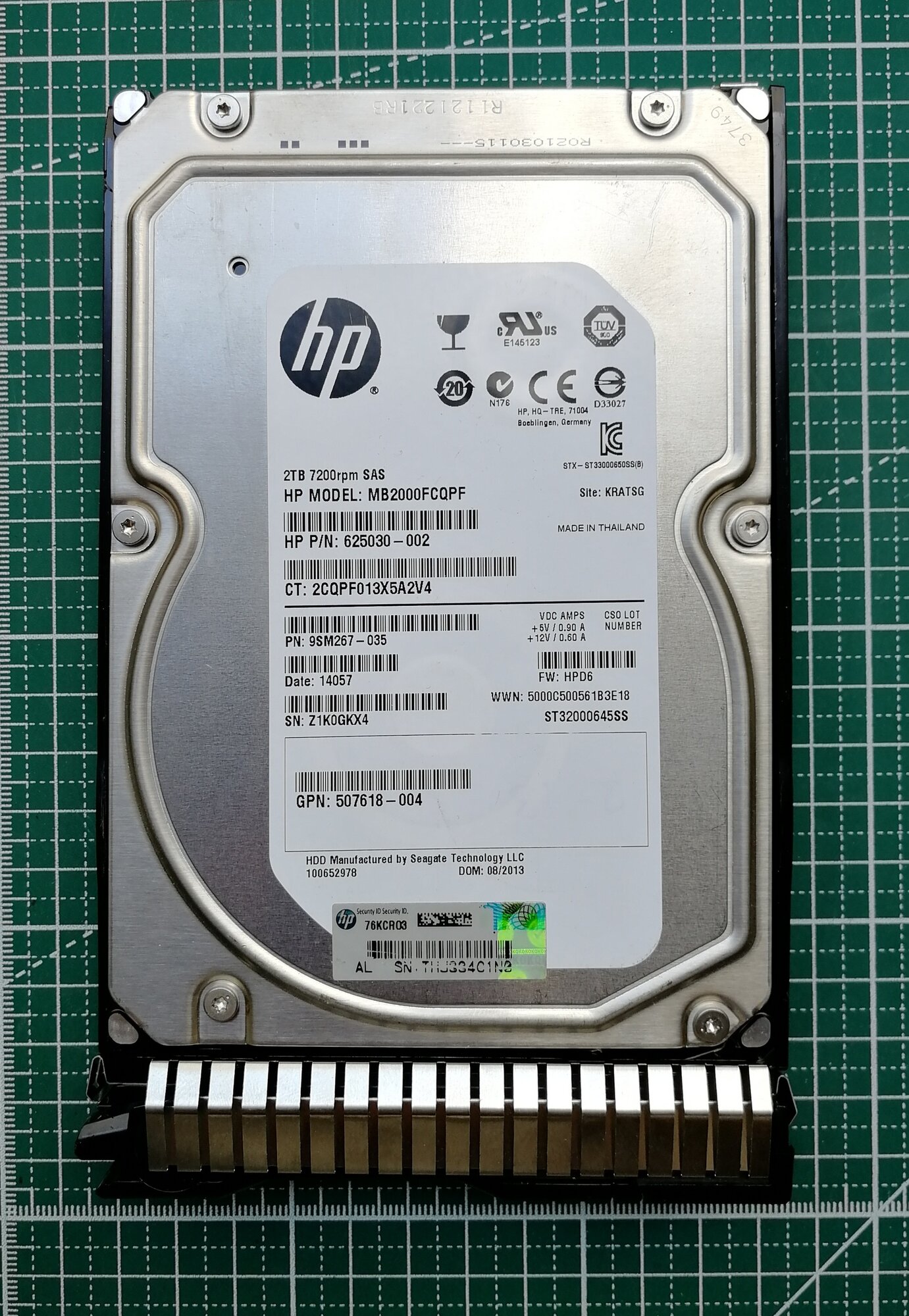 Жесткий диск HP 652757-B21 REF 2TB 7.2K 6G SAS 3.5 REF серверный уценка