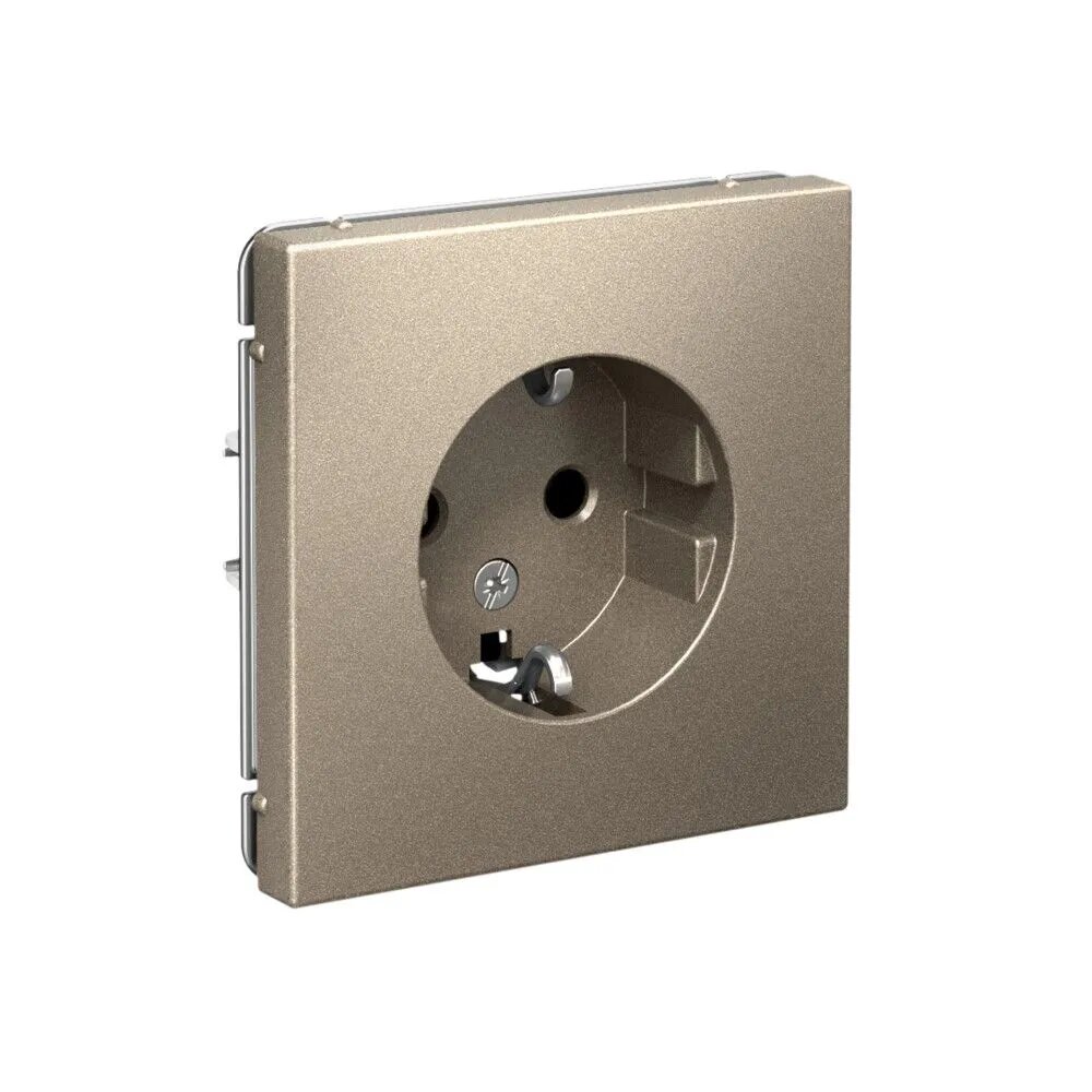Розетка двойная с рамкой Systeme Electric (Шнайдер) ARTGALLERY, цвет Шампань, GAL000543-2+GAL000502