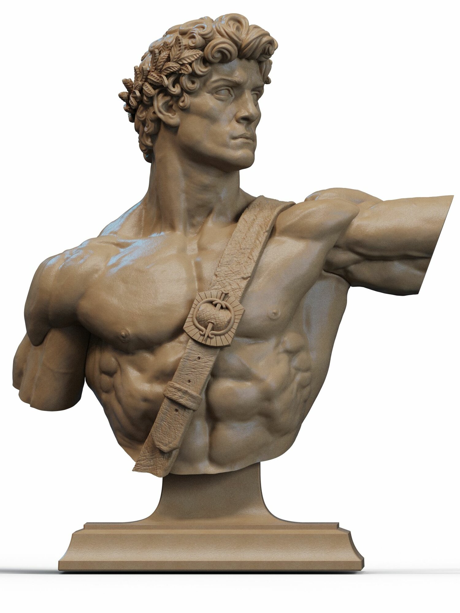 Сборная модель Apolo (Greek Mythology), бюст, 100мм для покраски