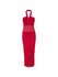 Платье BALMAIN Halterneck openwork-panel maxi dress, размер 38