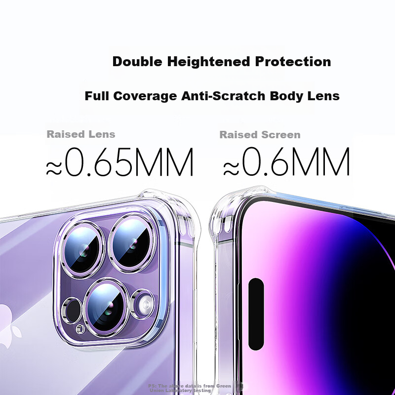 UGREEN Прозрачная мягкая чехол для iPhone 14 14 Pro - Ударопрочный кристаллический полная защита против желтизны