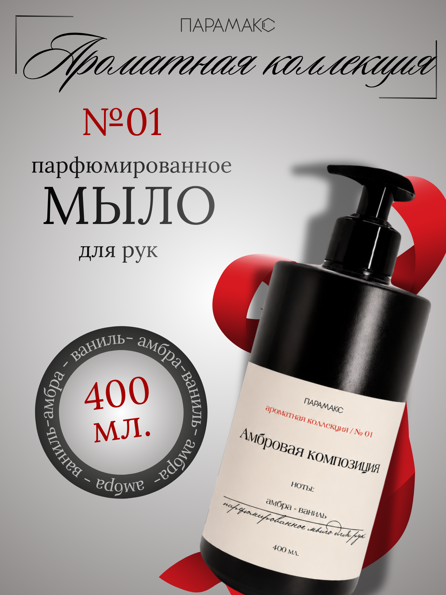 Жидкое мыло для рук парфюмированное "Амбровая композиция"