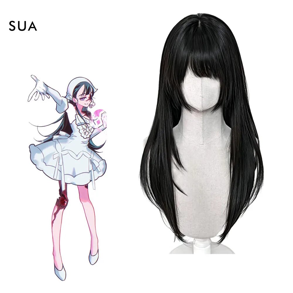 Косплей костюм Anime Alien Stage Zombie State Sua, розовый Белый, L, Only Wigs one size 1