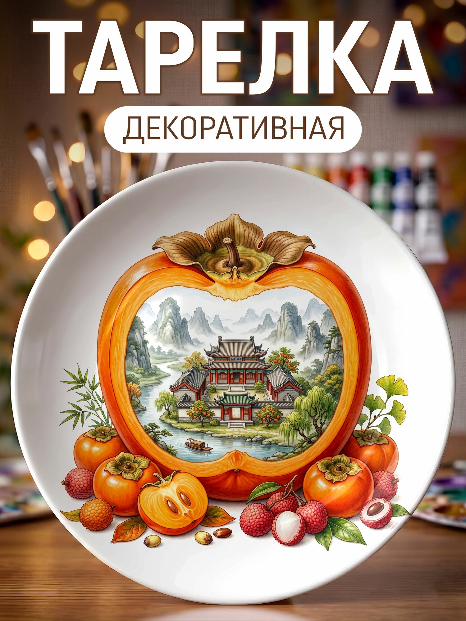 Тарелка декоративная Китайская хурма