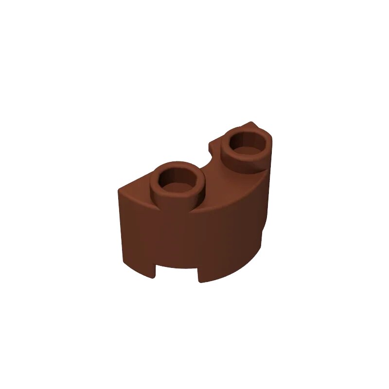 GOBRICKS Круглый кирпичик 1х2 Коричневый, 081