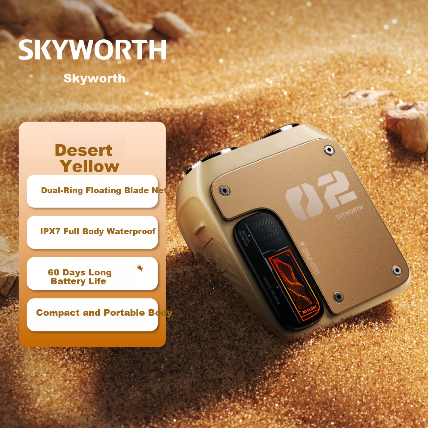 Skyworth механическая бритва для мужчин портативная электрическая бритва с нержавеющей сталью алюминиевый корпус