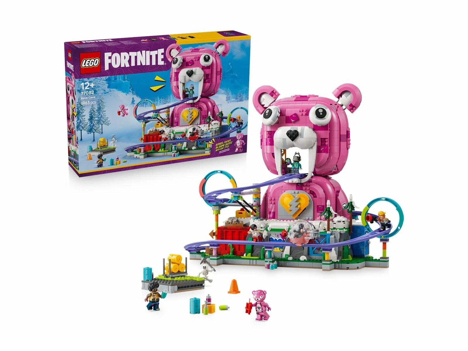 Конструктор LEGO Fortnite Пещера Рейва 77082, 1963 детали, от 12 лет