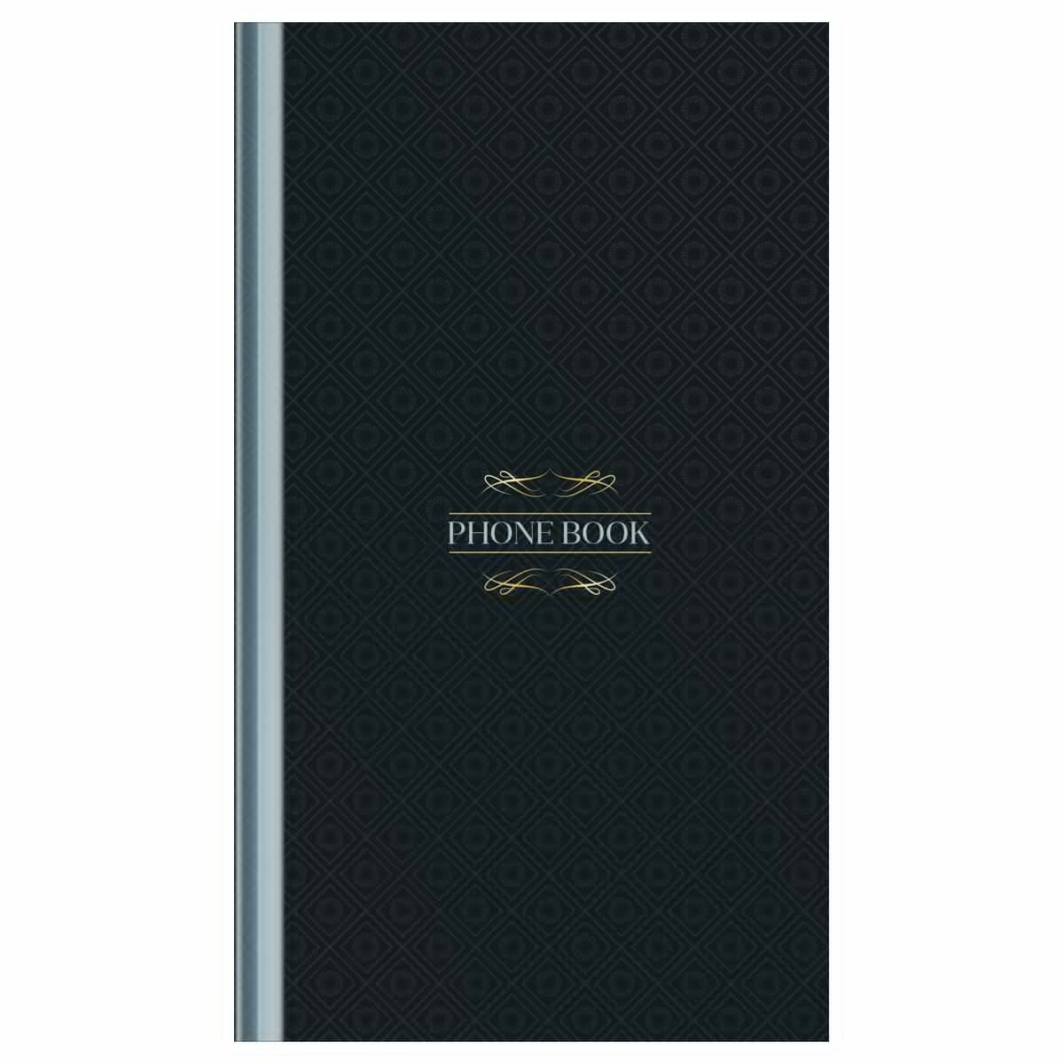 Телефонная книга A5 OfficeSpace "Моноколор. Dark" (80л, обложка 7Бц, с высечкой) (Тк80т_55496), 20шт.