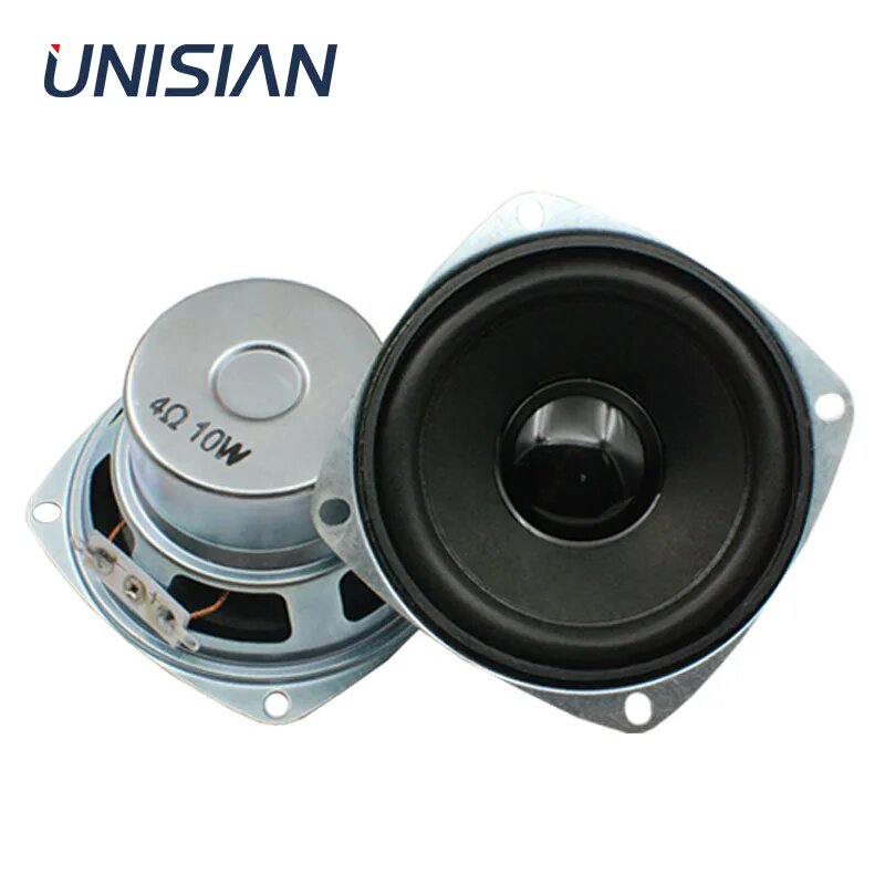 Полнодиапазонный динамик UNISIAN, 3 дюйма, 4 Ом, 10 Вт, квадратный HIFI полночастотный