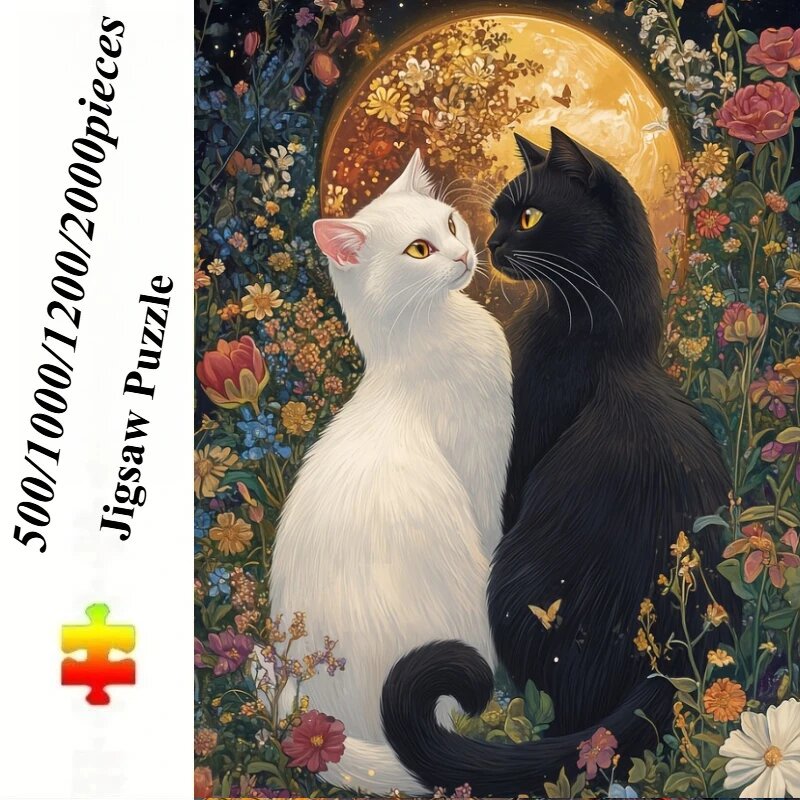 Пазл KAYOU 500 деталей Черно-белые кошки 500PCS-38X52CM