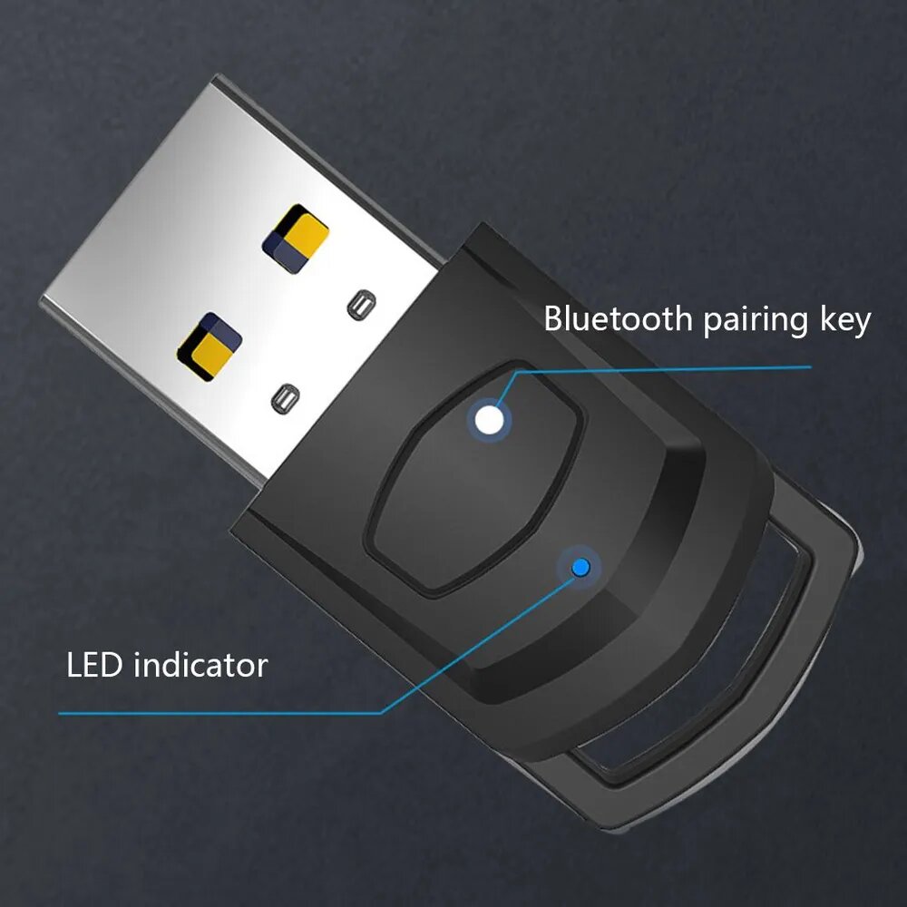 Аудиоадаптер USB to 3.5mm mini-jack, 1 м, черный, поддержка 4K, Plug and Play — фото 1