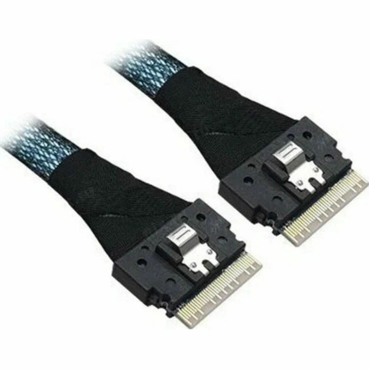 Кабель JPC P5003DR00800-2 Slimline SASx8 74P (SFF8654, угловой RightAngle) -TO- Slimline SASx8 74P (SFF8654, прямой Straight Type), (FOR PCIe GEN4), L:80cm (C5454)