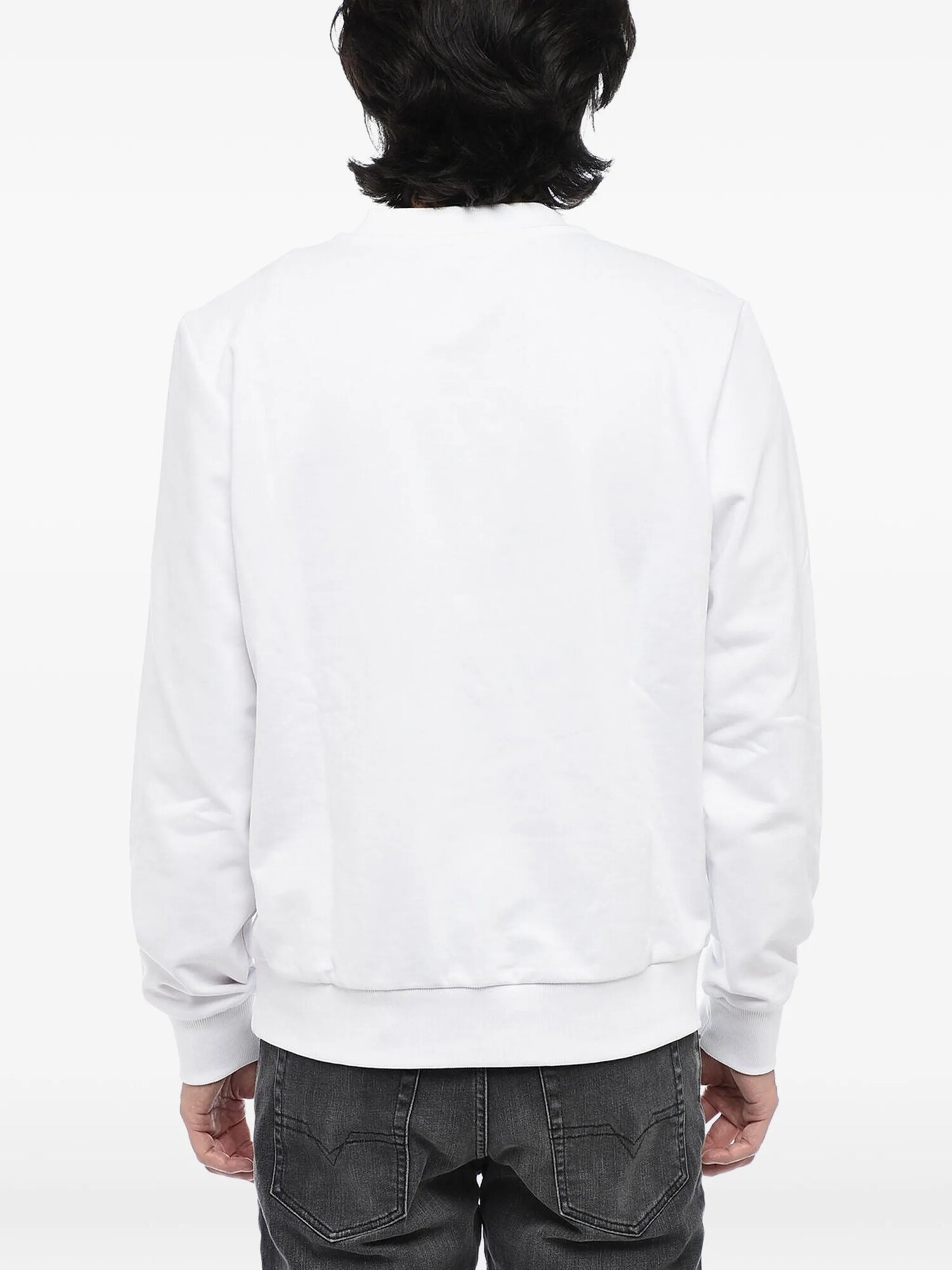 Толстовка DIESEL Logo-print sweatshirt, размер 2XS, , бежевый/белый — фото 1