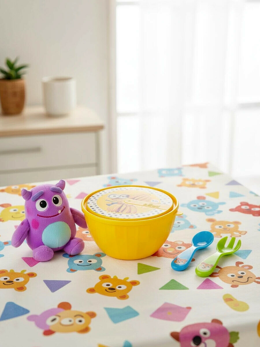 Контейнер для продуктов "Lalababy Minions" PLASTIC REPUBLIC, полипропилен, герметичный, 1.7л, банановый