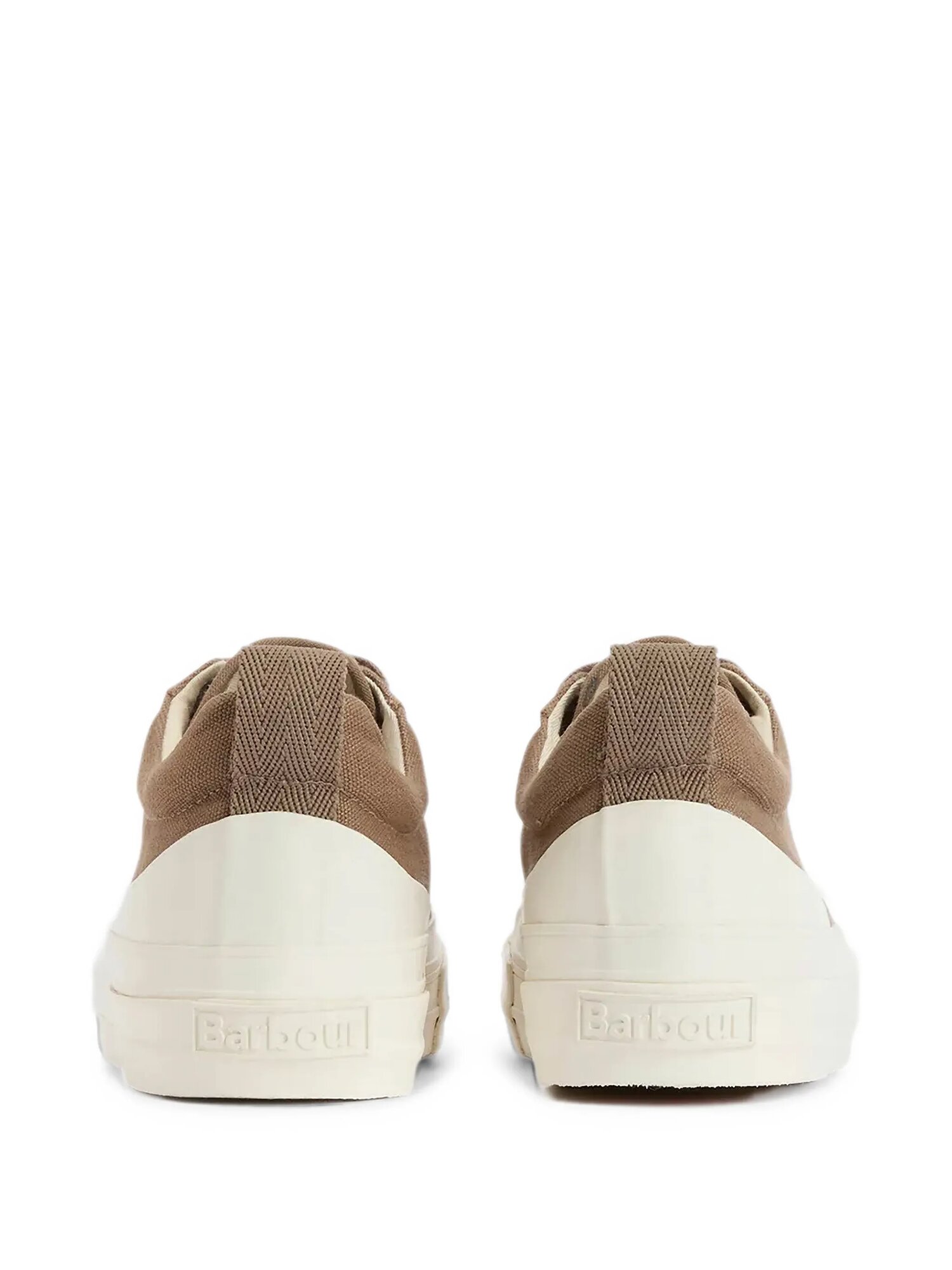 Кроссовки Barbour Stanhope canvas sneakers, размер 41, коричневый/серый/оранжевый — фото 1