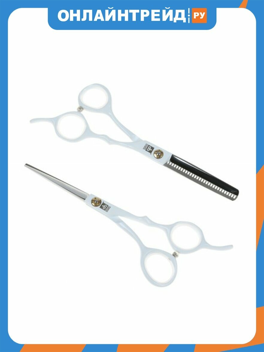 Набор Dewal Professional DEWAL SET-MD-W из двух парикмахерских ножниц 5.5" белого цвета, в чехле