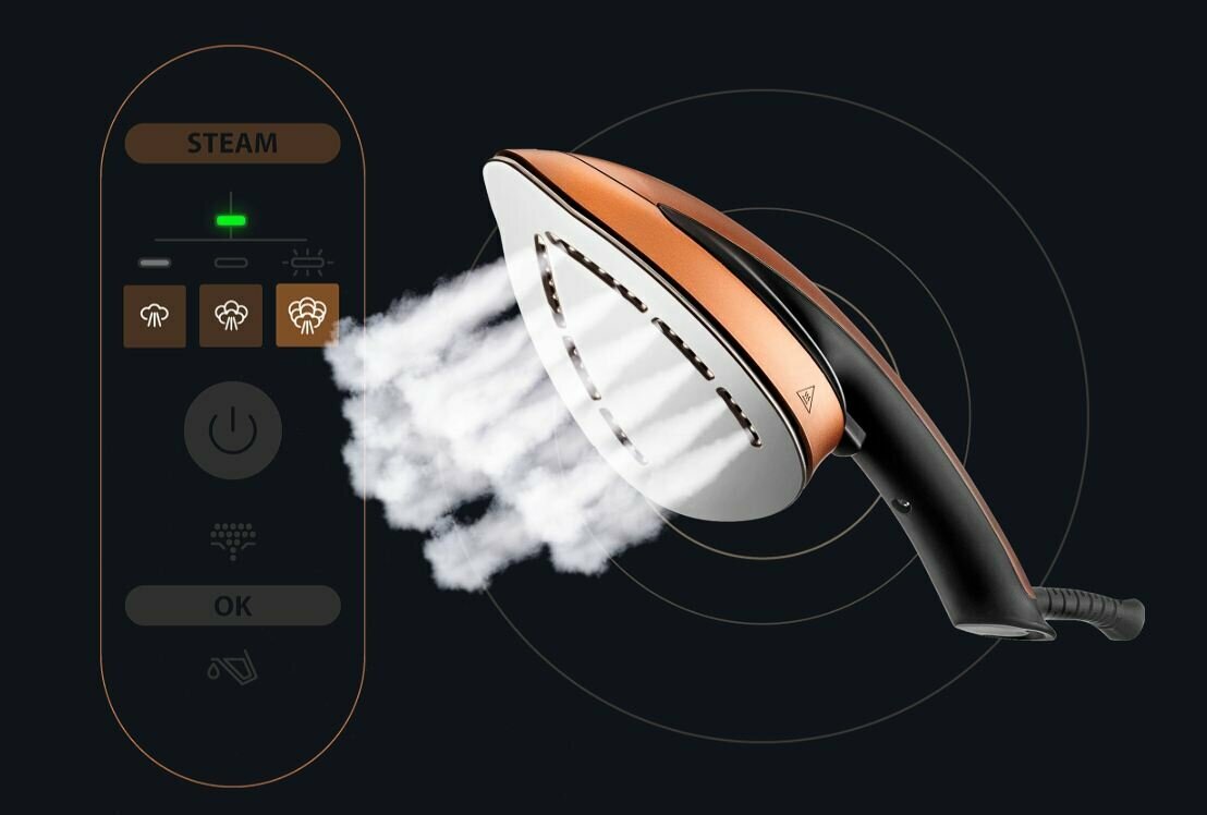 Паровая гладильная система Tefal IXEO POWER QT2020E0 черная/золотая