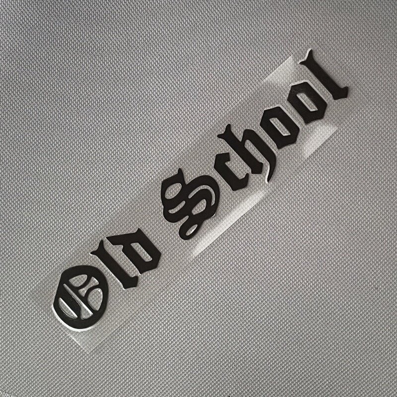 Большие виниловые наклейки old school, черные, 11.81x2.32 дюйма