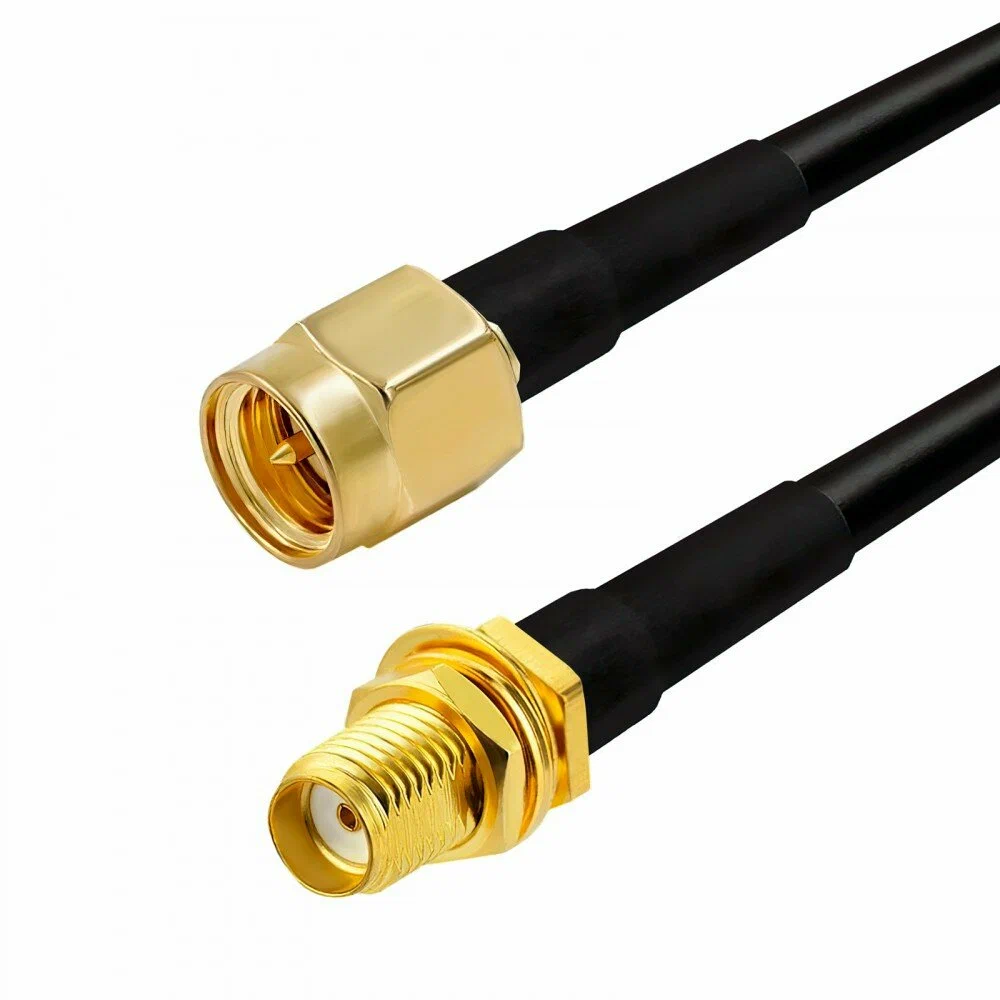 Кабельная сборка qianfan RG58 CADENA, SMA male-SMA female, 10 м, черный